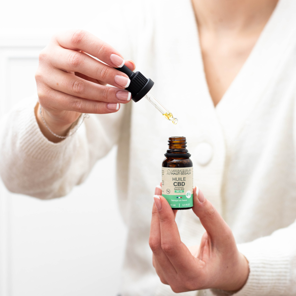 Huile CBD spectre large 4% (600mg) naturelle - Laboratoire Haut-Ségala